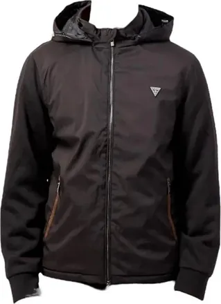 Guess Homme, Vestes, Noir, Taille: M Veste Polyvalente Imperméable Noire en Tricot