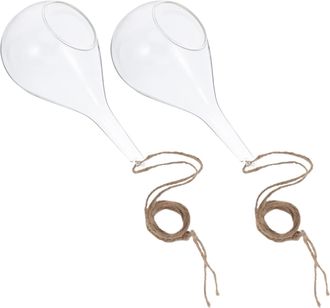 Cabilock 2St konische ökologische Flasche transparente Vase Terrarienkugel Wand Töpfe für Pflanzen Pflanzendekor Pflanztopf zum Aufhängen Pflanzenhalter aus Gl