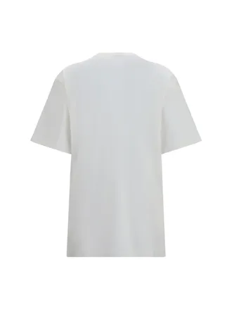 Gucci Womens Cotton And Silk Jersey T-Shirt Off White-Mc Cotton; T-Shirts White/mc Polos