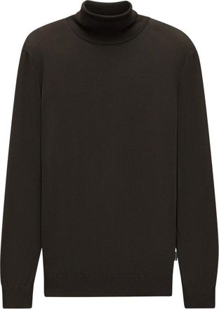 Bugatti Pull &agrave; col roul&eacute; en maille fine 25540F - Homme - Pulls - Brun - Taille: XL