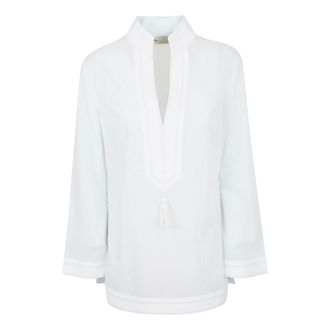 Tory Burch Femme, Blouses et Chemises, Bleu, Taille: 36 FR Tunique Tory en coton
