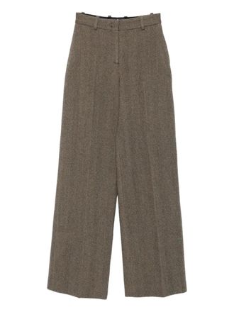 Ermanno Scervino Hose mit Fischgrätenmuster - Braun