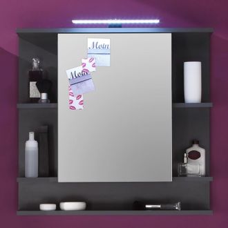 Trendteam home24 Spiegelschrank Angulo 72 x 76 x 20cm Grau