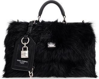 Dolce & Gabbana Femme, Sacs, Noir, Taille: ONE Size Sac en fourrure