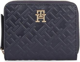 Tommy Hilfiger Geldbörse Th Refined Med Za Mono AW0AW15755 Dunkelblau