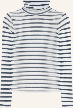10 Days Rollkragenshirt Aus Mesh blau