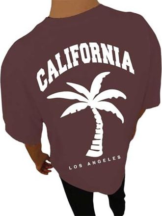 Generic T-shirts hommes coton col rond l&eacute;ger d&eacute;contract&eacute; haut confortable respirant coupe ample d&eacute;contract&eacute; hommes t-shirts d&eacute;t&eacute; mode t-shirts de sport, Briqu