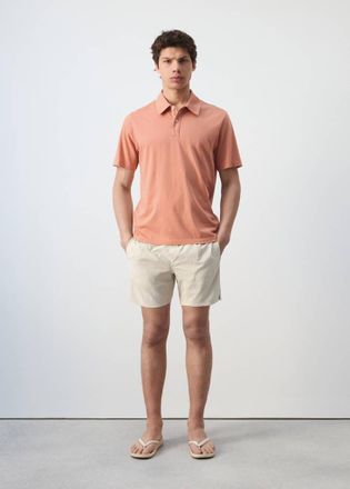 Mango Polo 100 % piqu&eacute; de coton saumon - Homme - XXL - MANGO MAN