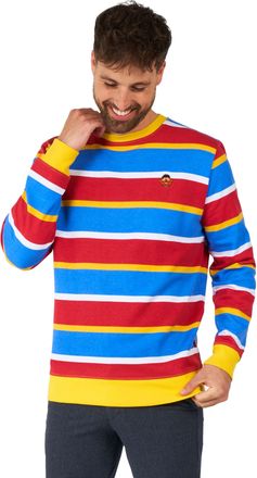 OppoSuits Herren Sesamstra&szlig;e Pullover - Offizieller Ernie Pullover - Slim Fit - Pullover Sweatshirt - Multicolor - Langarm - Rundhalsausschnitt