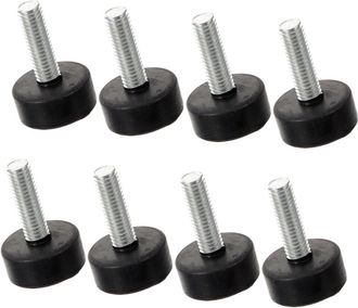 Valiclud 8 Stück Verstellbare Gummifüße mit Schraubgewinde Stoßdämpfend rutschfest Heavy Duty Möbelbeine für Tisch Stuhl Werkbank Belastbar Vielseitig Einsetzb