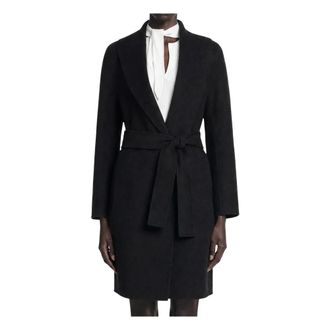 Max Mara Mstestremo G&uuml;rteltuchmantel - - Coats - Damen - Schwarzk - XS