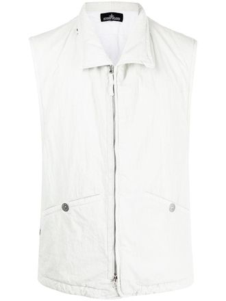 Stone Island Weste mit Rei&szlig;verschluss - Gr&uuml;n