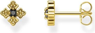 Thomas Sabo Thomas Sabo Damen Herren Ohrstecker Royalty in der Farbe Gold aus 925 Sterlingsilber mit 750 Gelbgold Veredelung mit Zirkonia, Gr&ouml;&szlig;e: 7x7 mm, H2021-41