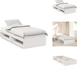 vidaXL Tagesbett mit Matratze Wei&szlig; 90x200 cm Massivholz Kiefer - Tagesbett - Tagesbetten - Sofabett - G&auml;stebett