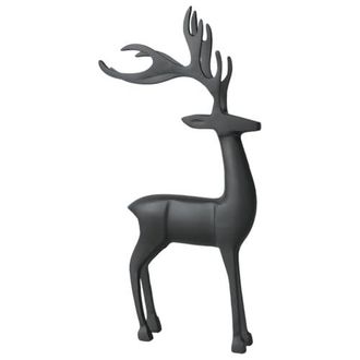 Villeroy & Boch Black Xmas Hirsch gro&szlig;, 20x7x44,5 cm, Weihnachtsdekoration aus Metall, Schwarz