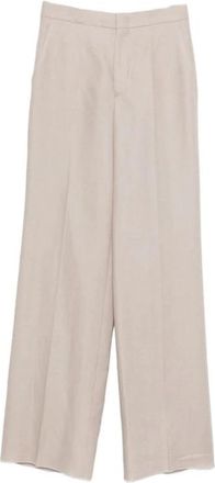 Tagliatore Femme, Pantalons, Beige, Taille: 42 FR Linen Pantalons