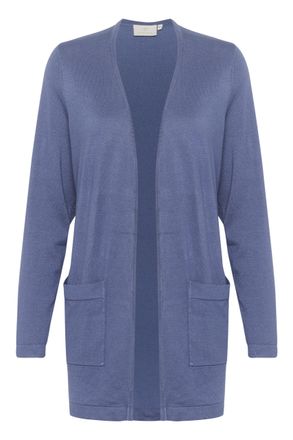 Kaffe Womens Cardigan Light Knit Open Front Long Sleeves Pockets Casual Fit