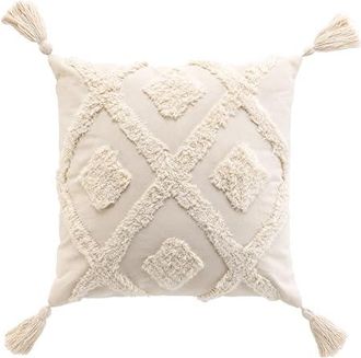 Douceur d'Intérieur Kissen mit abnehmbarem Bezug, 40 x 40 cm, Inka, Baumwolle & Polyester, getuftet