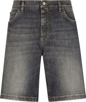 Dolce & Gabbana Stretch Denim Shorts - - Shorts - Herren - Blau - XL