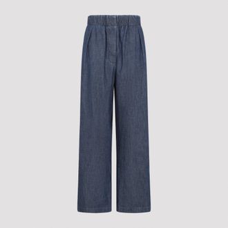 Jil Sander pantalon &eacute;lastiqu&eacute; &agrave; jambe large