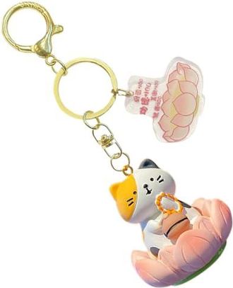 Generico Keychain animaux de dessin animé pendentif figurines daction - Décoration de porte-clés de dessin animé en résine - Décoration à suspendre aux couleur