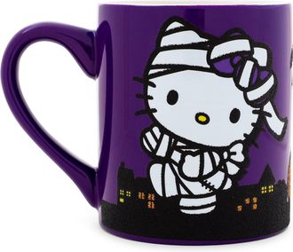 Silver Buffalo Sanrio Hello Kitty Happy Halloween Keramik-Glitzer-Tasse | Fassungsverm&ouml;gen: 400 ml