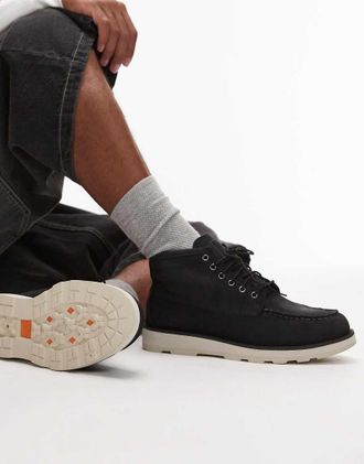 Timberland Bottines chukka mi-hautes en daim &agrave; lacets - Noir