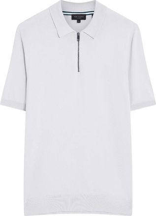 Ted Baker Daldin Rayon Zip Hellblaues Polohemd