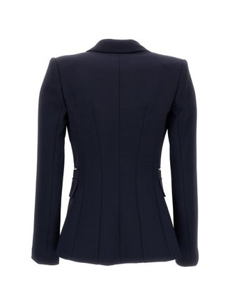 Elisabetta Franchi Single-Breasted Navy Blazer - Navy