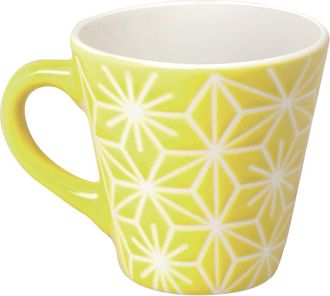 Excelsa Etnika Tasse Kaffee 90 ml, Porzellan, Gelb, 6.2 x 6.2 x 6 cm