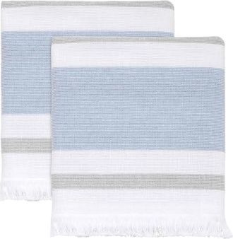 Izod Badezimmer-Accessoires, Clubhouse-Kollektion, 2 Handt&uuml;cher, Blau, 2 St&uuml;ck