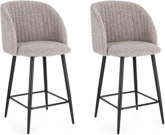 BIZZOTTO Tabouret de cuisine noir et vison