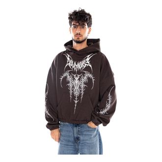 Dolly Noire The Guardian Boxy Hoodie - - Sweatshirts & Hoodies - Herren - Braun - XL