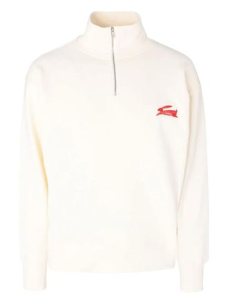 Msgm Rei&szlig;verschluss-Pullover mit Hasendetail - Nude