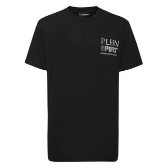 Plein Sport Homme, Tops, Noir, Taille: M T-shirt Round Neck SS Tiger