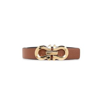 Ferragamo Femme, Accessoires, Brun, Taille: 75 CM Gancini Reversible Belt