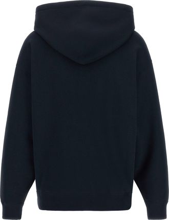 Jil Sander Logo-Print Cotton Hoodie - Navy