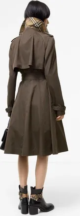 Burberry Double-Breasted Wool Blend Coat - Brown