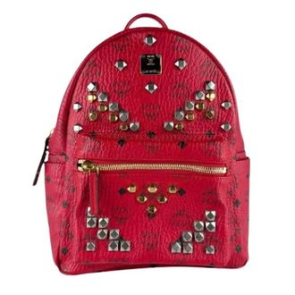 MCM Pre-owned Lederrucksack - - Pre-owned - Damen - Rot - ONE SIZE