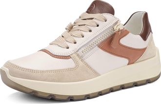 Ara Damen New York Sneaker, Beach,Cream,Mousse,Mocca, 37.5 EU Weit