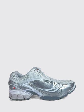 Saucony Baskets basses ProGrid V2 en mesh et tissu argent&eacute;