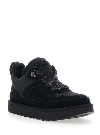 UGG Mens Trainers Lowmel Black Suede Sneaker