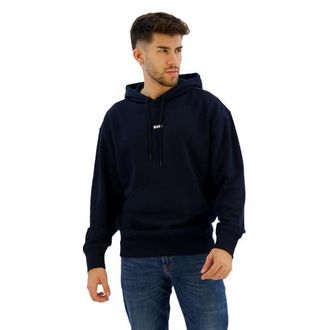 BOSS Hommes WeSmallhood Sweat &agrave; Capuche en Molleton de Coton avec Logo Contrastant