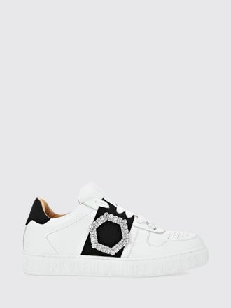 Philipp Plein Baskets basses en cuir lisse avec boucle bijou et logo grav&eacute;