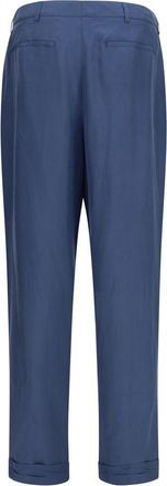 Saint Laurent Silk Trousers - Blue
