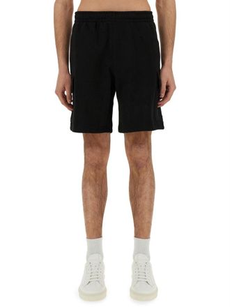 Lacoste Cotton Fleece Cargo Shorts - Black