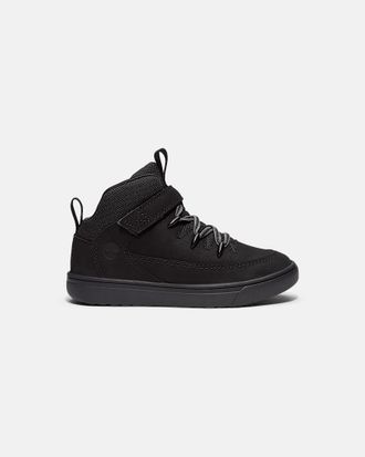 Timberland Halbhoher Lisbon Street Sneaker mit Klettverschluss f&uuml;r Jugendliche in Schwarz, Schwarz, Gr&ouml;&szlig;e