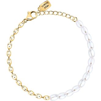 La Petite Story Bracelet en acier et Perle synth&eacute;tique