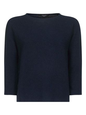 Max Mara Pullover mit U-Boot-Ausschnitt - Blau