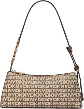 DKNY Avril Top Zip Shoulder Bag, Sac à Bandoulière Femme, Chino/Chocolate